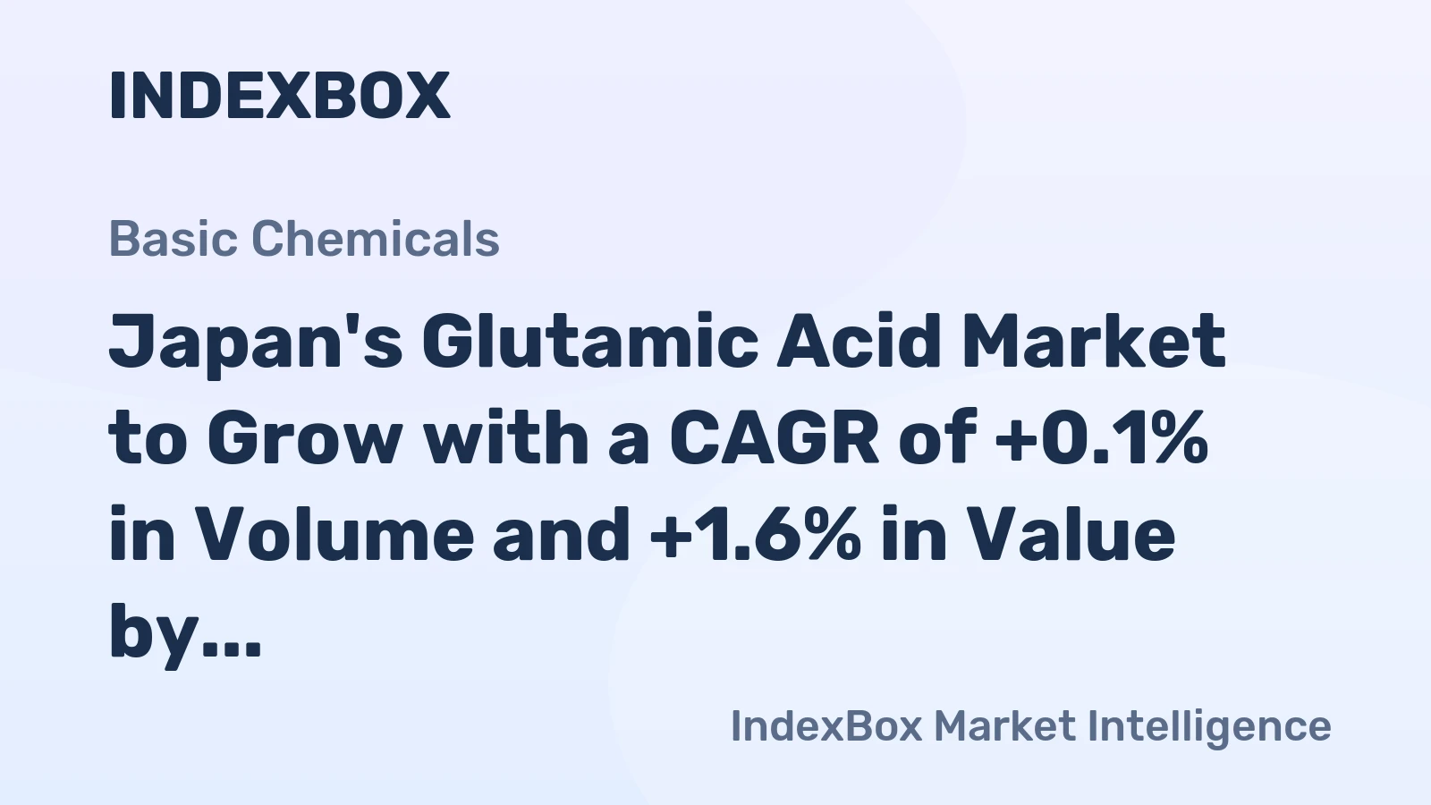 Japan's Glutamic Acid Market to Grow with a CAGR of +0.1% in Volume and +1.6% in Value by 2035