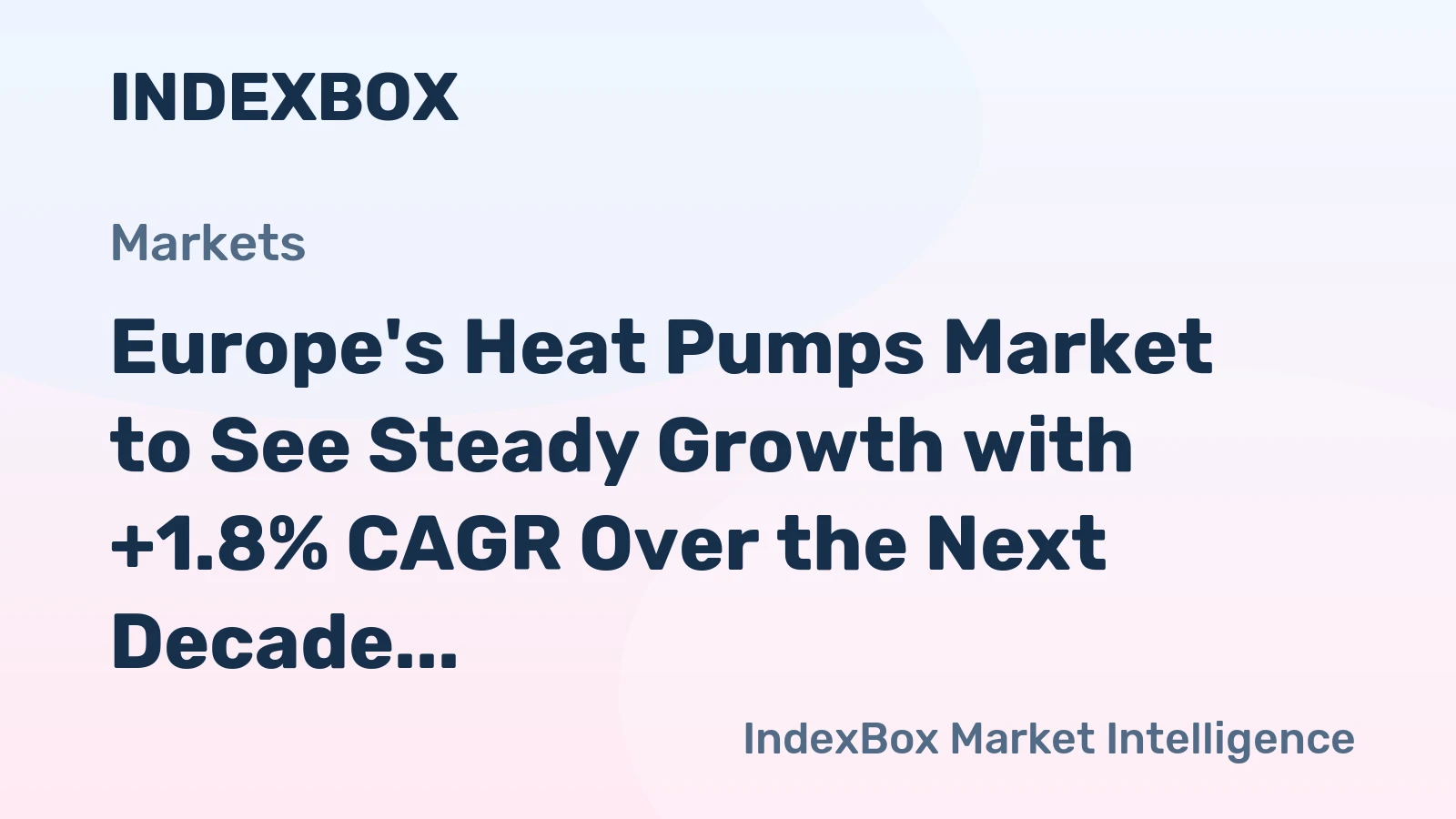 Europe's Heat Pumps Market to See Steady Growth with +1.8% CAGR Over the Next Decade