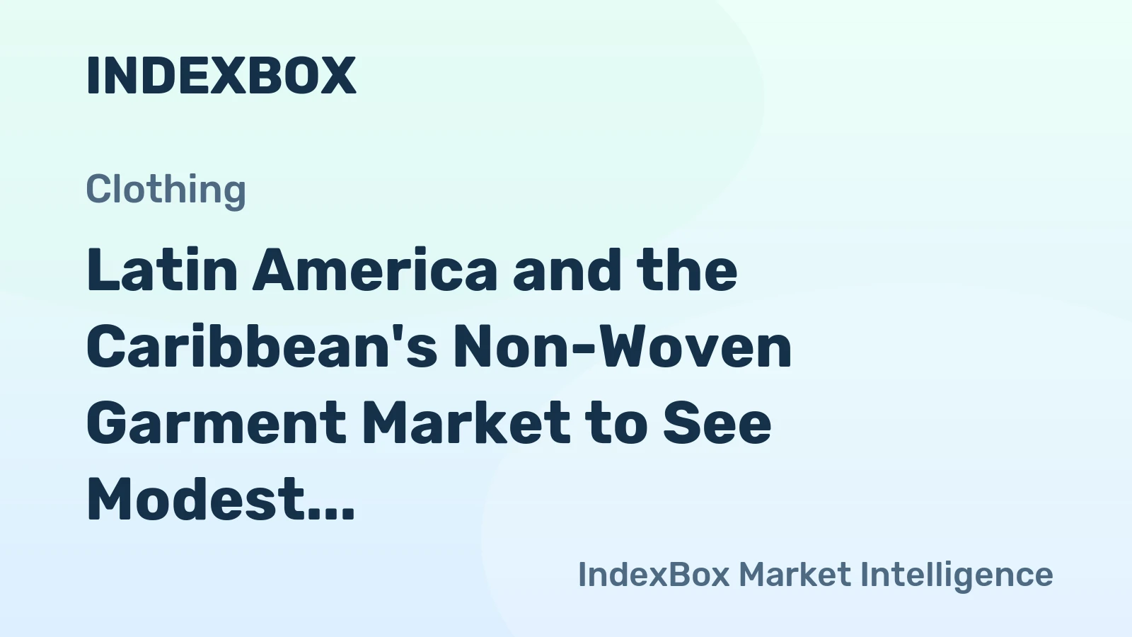 Latin America and the Caribbean's Non-Woven Garment Market to See Modest Growth With a +1.0% Volume CAGR