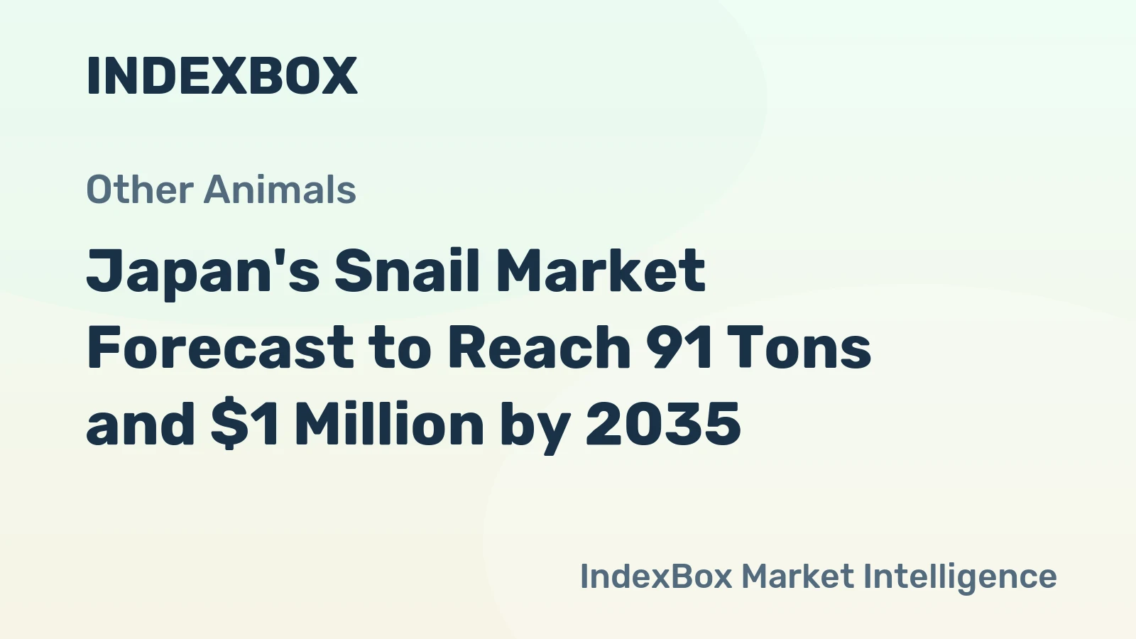 Japan's Snail Market Forecast to Reach 91 Tons and $1 Million by 2035