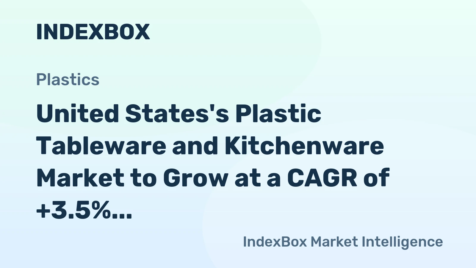 United States's Plastic Tableware and Kitchenware Market to Grow at a CAGR of +3.5% Over the Next Decade