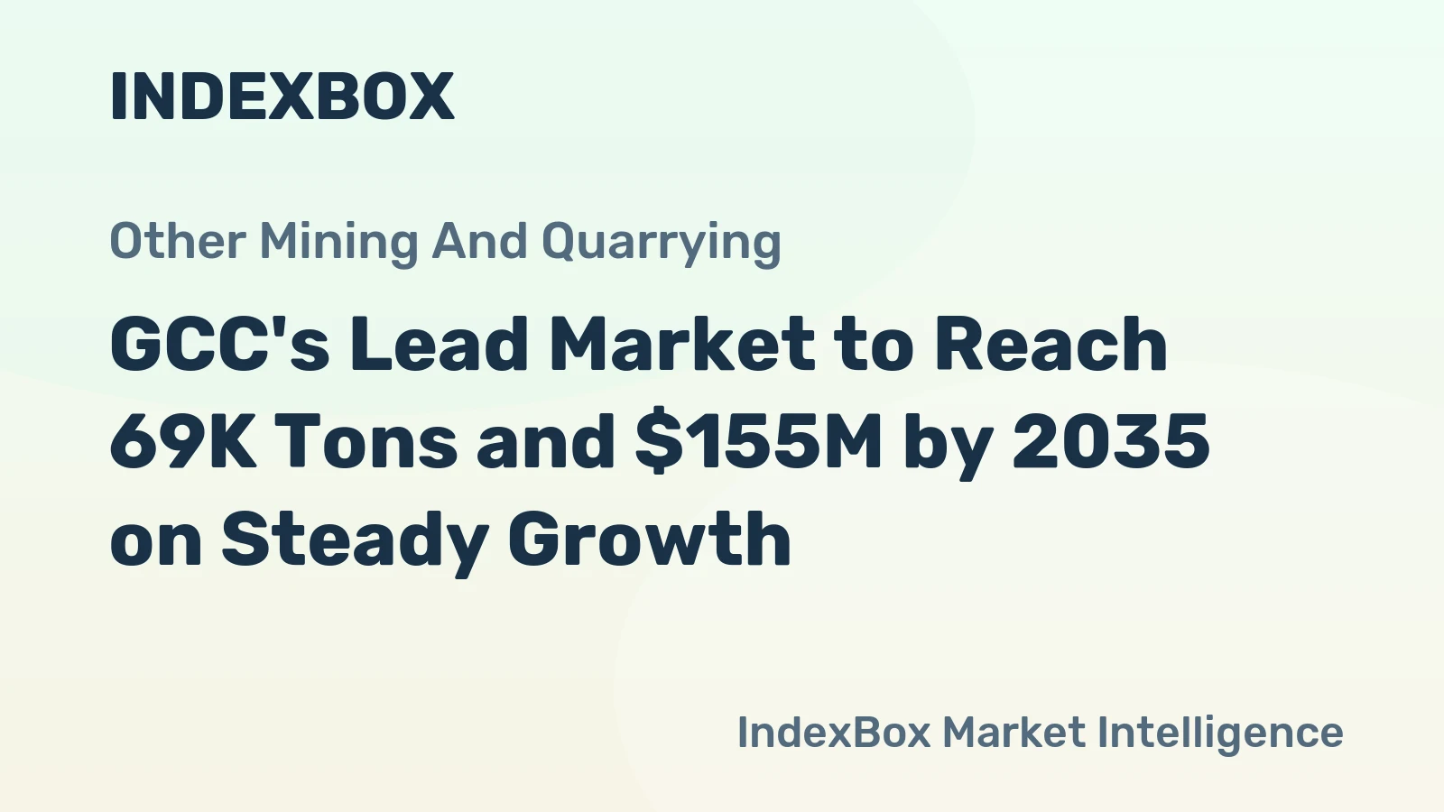 GCC's Lead Market to Reach 69K Tons and $155M by 2035 on Steady Growth
