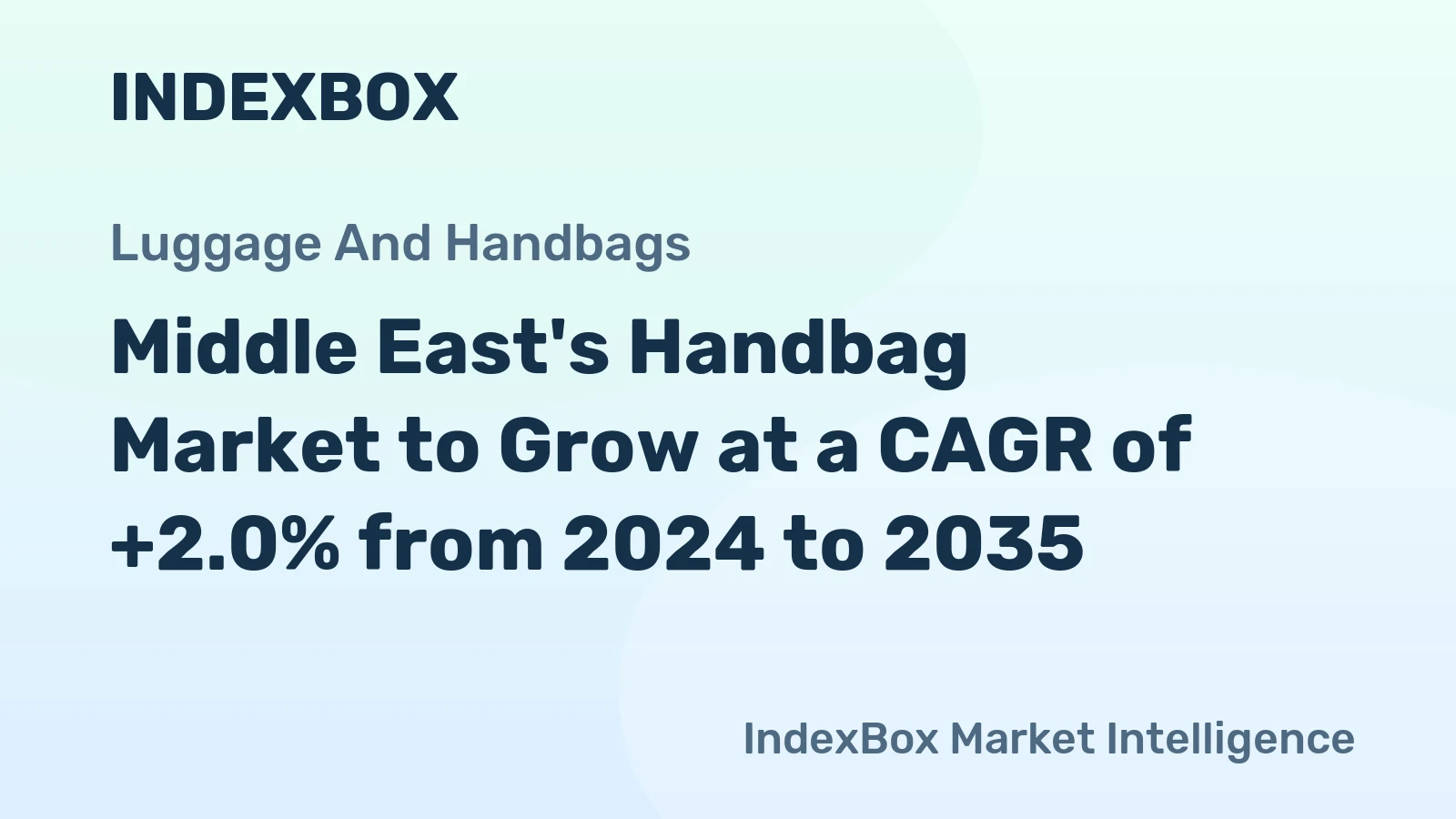 Middle East's Handbag Market to Grow at a CAGR of +2.0% from 2024 to 2035