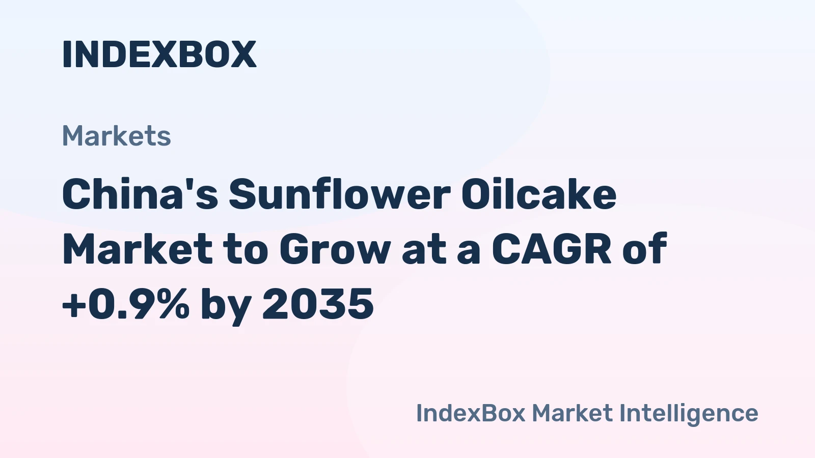 China's Sunflower Oilcake Market to Grow at a CAGR of +0.9% by 2035