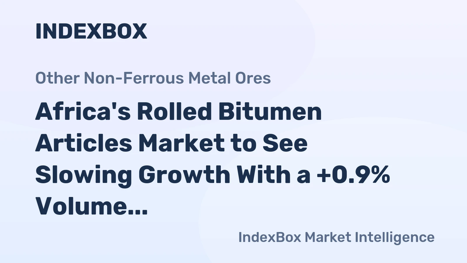 Africa's Rolled Bitumen Articles Market to See Slowing Growth With a +0.9% Volume CAGR Through 2035