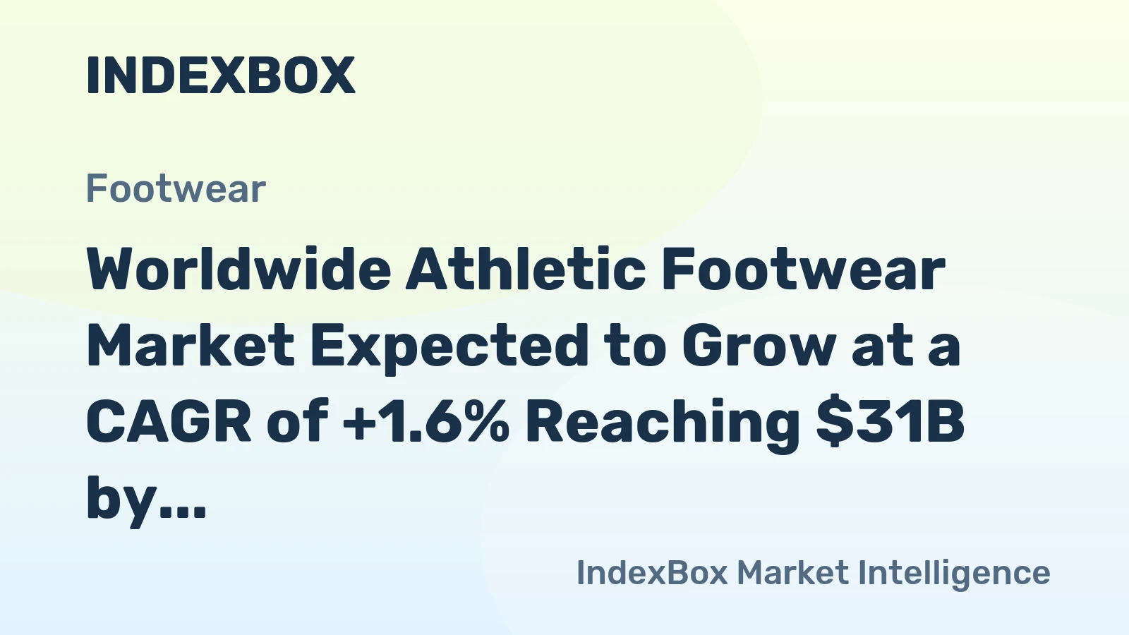 Worldwide Athletic Footwear Market Expected to Grow at a CAGR of +1.6% Reaching $31B by 2035