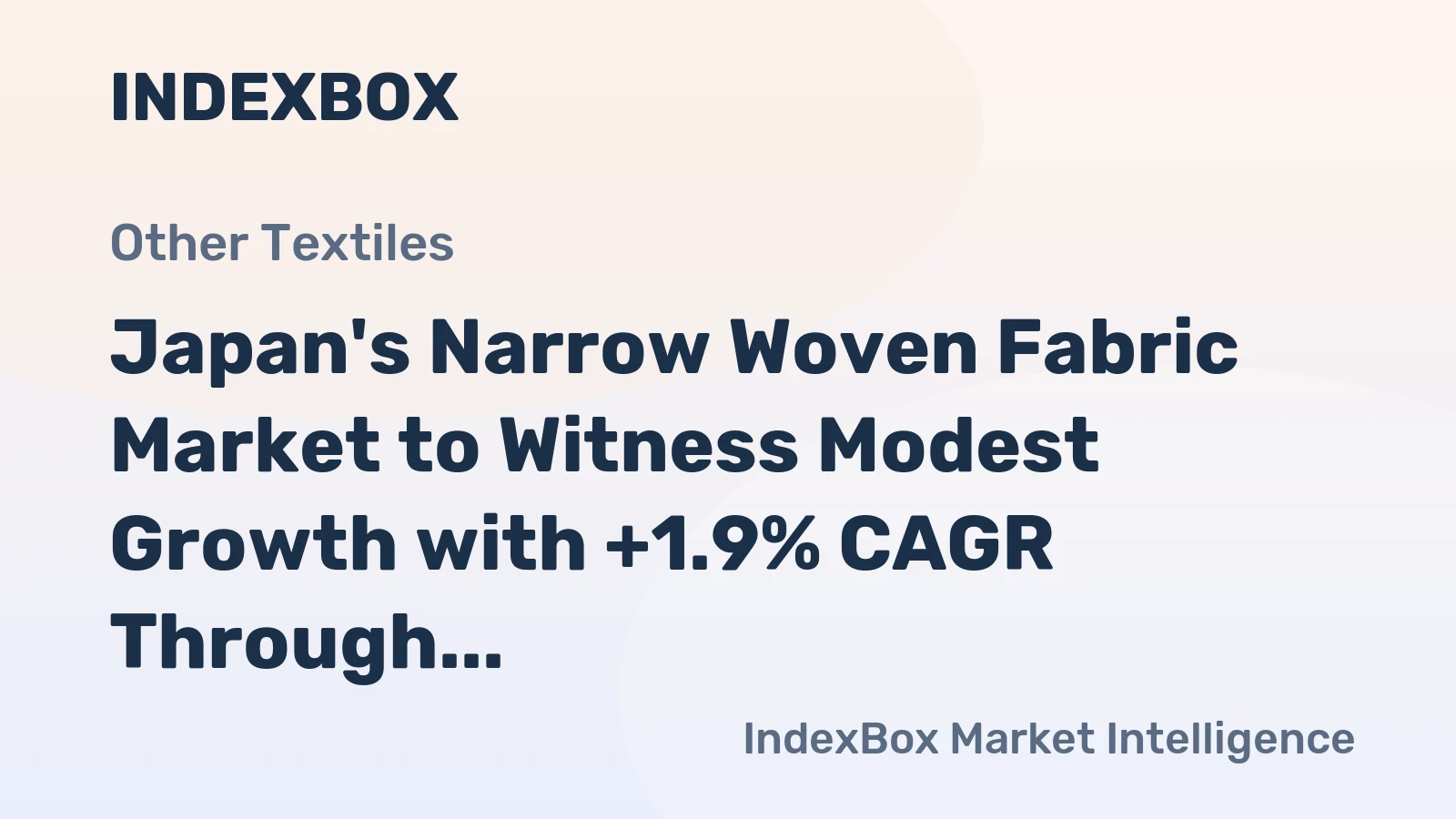 Japan's Narrow Woven Fabric Market to Witness Modest Growth with +1.9% CAGR Through 2035