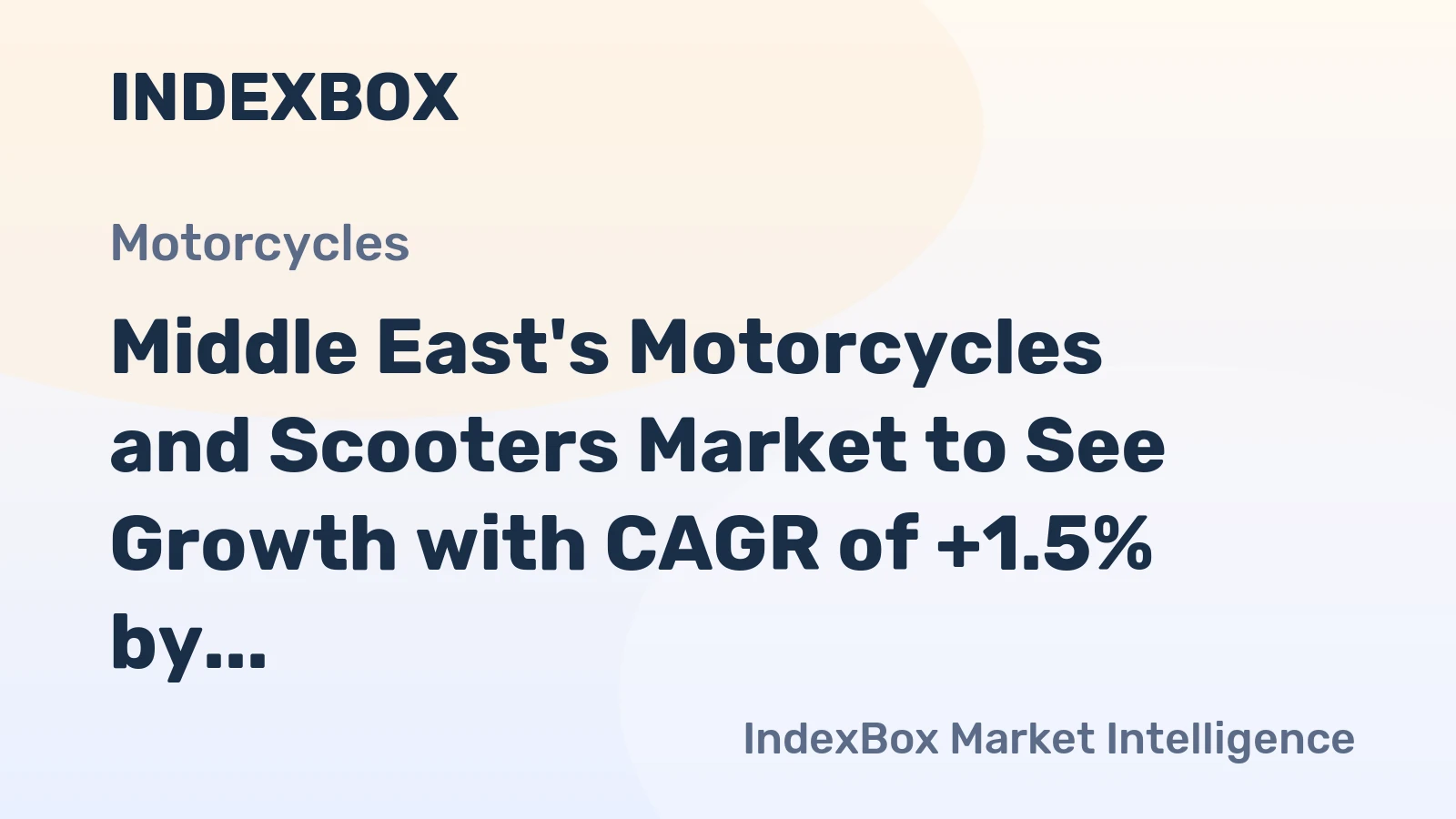 Middle East's Motorcycles and Scooters Market to See Growth with CAGR of +1.5% by 2035