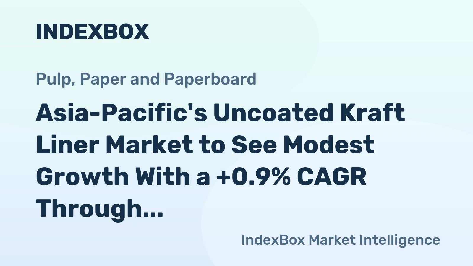 Asia-Pacific's Uncoated Kraft Liner Market to See Modest Growth With a +0.9% CAGR Through 2035