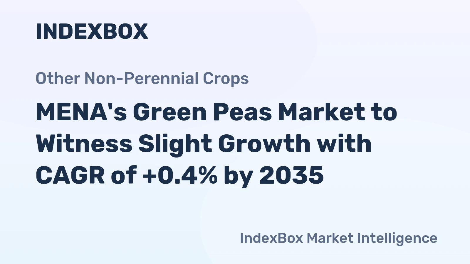 MENA's Green Peas Market to Witness Slight Growth with CAGR of +0.4% by 2035