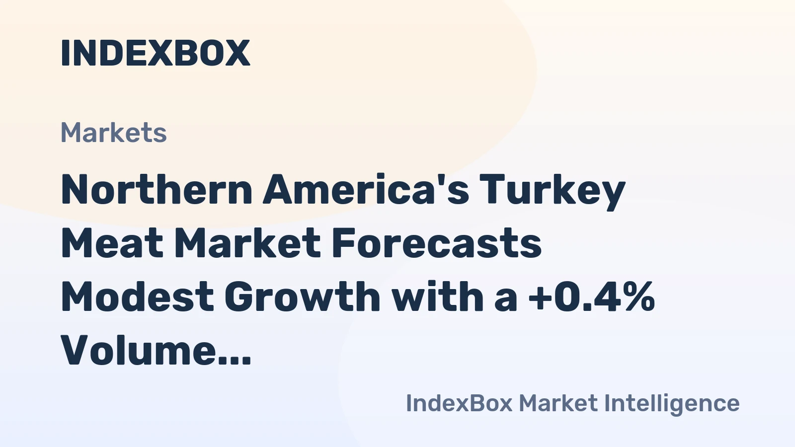 Northern America's Turkey Meat Market Forecasts Modest Growth with a +0.4% Volume CAGR Through 2035