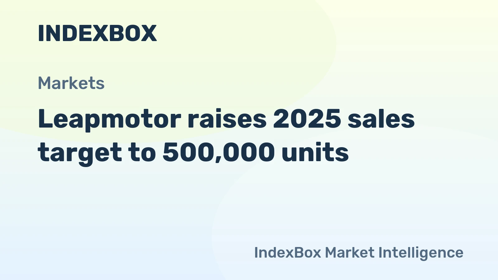 Leapmotor raises 2025 sales target to 500,000 units