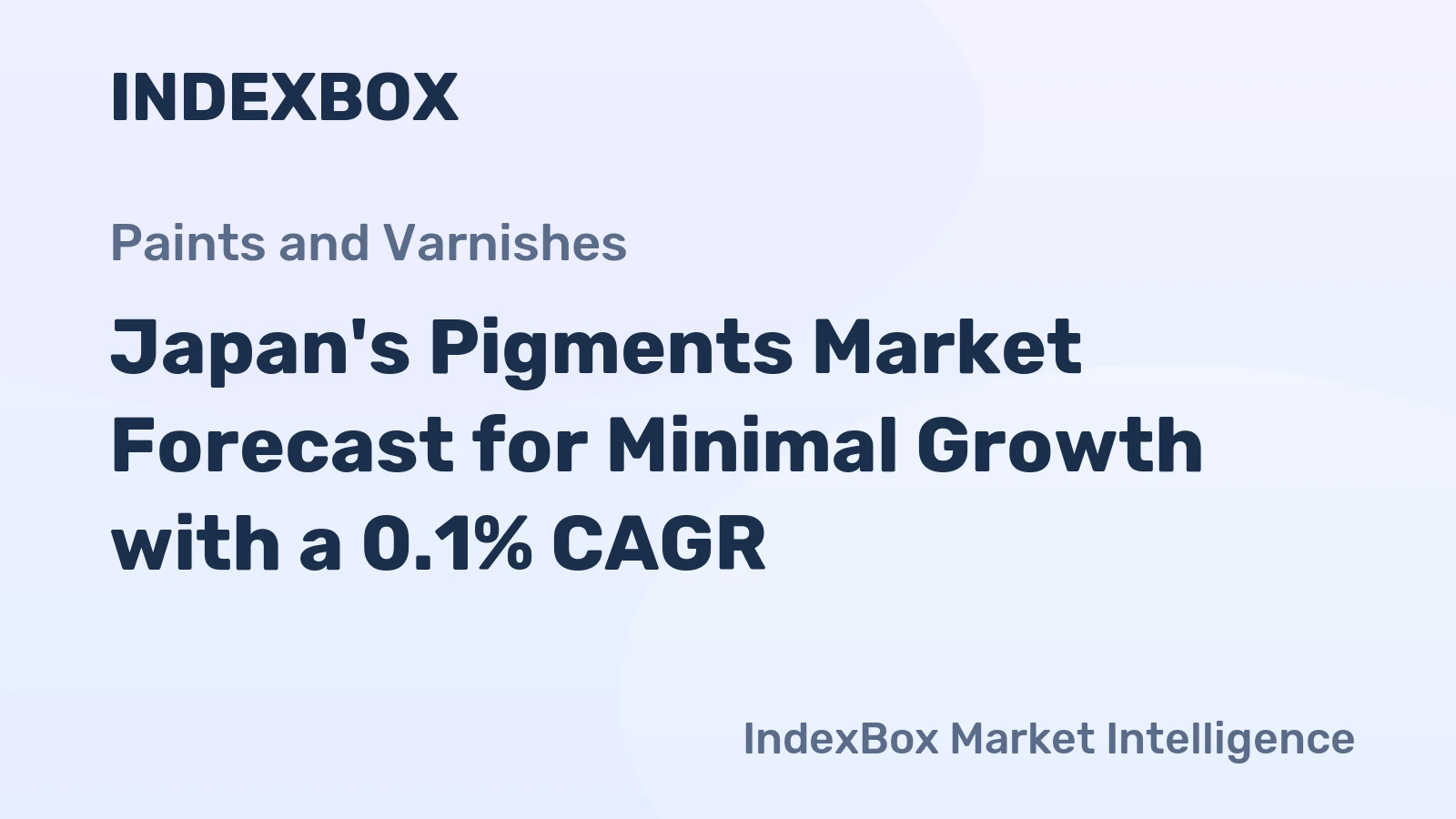 Japan's Pigments Market Forecast for Minimal Growth with a 0.1% CAGR