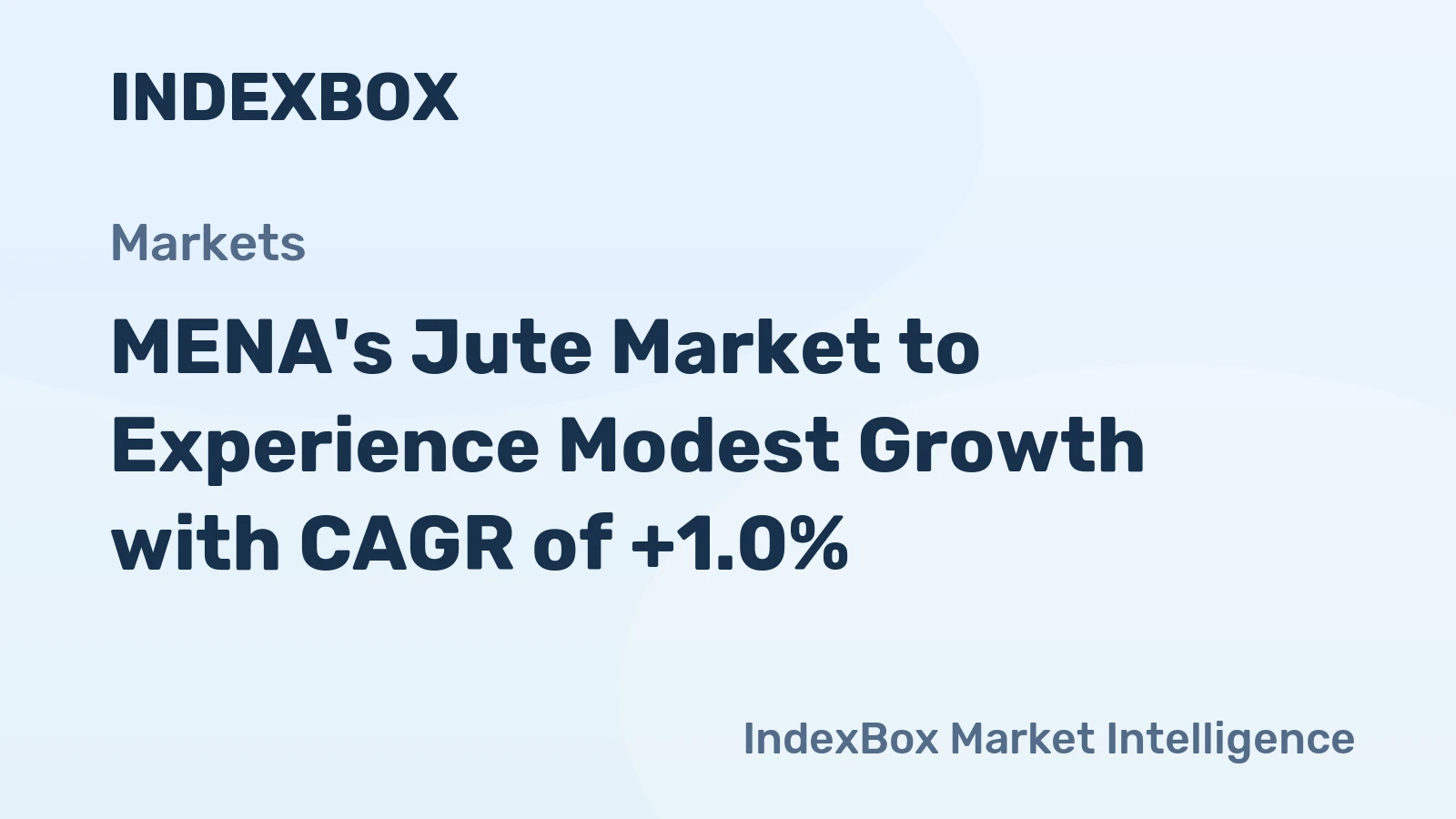 MENA's Jute Market to Experience Modest Growth with CAGR of +1.0%