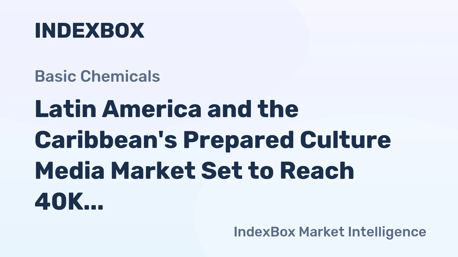 Latin America and the Caribbean's Prepared Culture Media Market Set to Reach 40K Tons and $1.5B by 2035