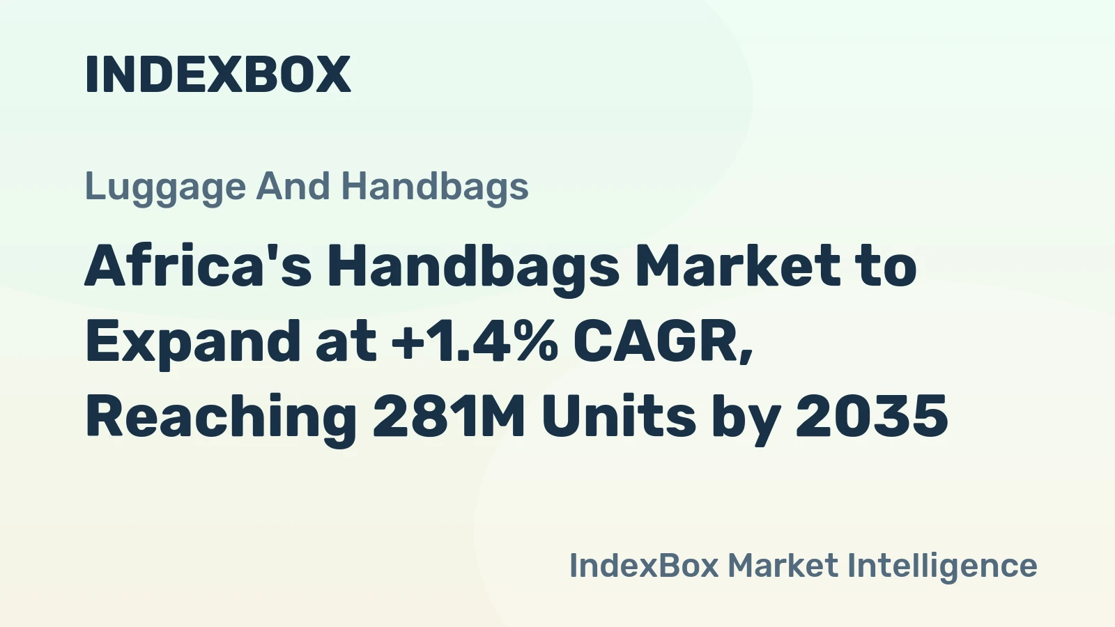 Africa's Handbags Market to Expand at +1.4% CAGR, Reaching 281M Units by 2035