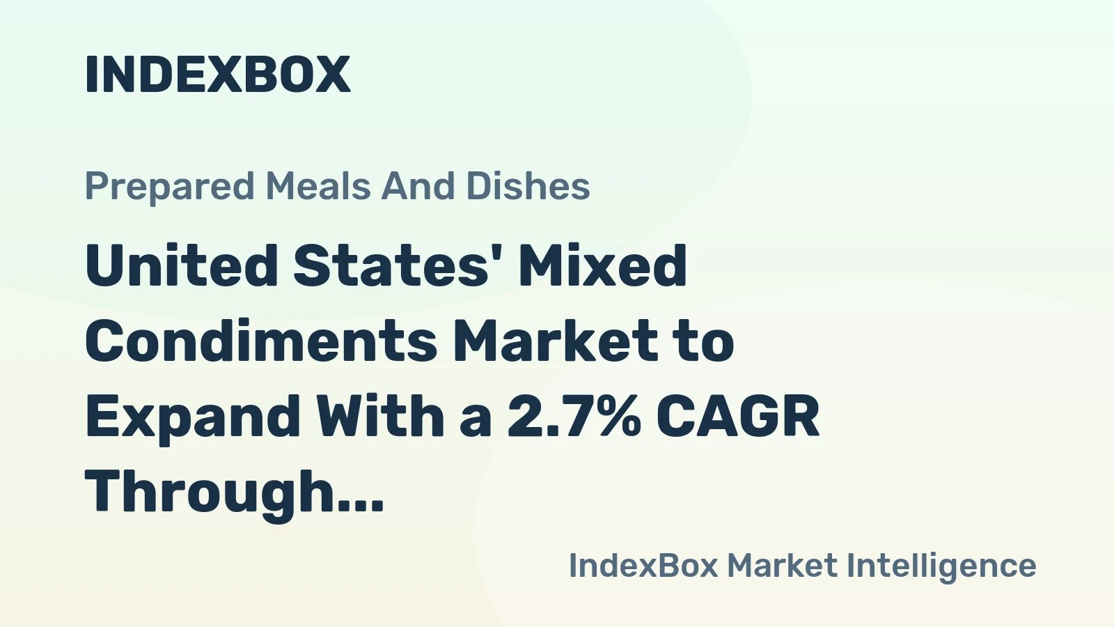 United States' Mixed Condiments Market to Expand With a 2.7% CAGR Through 2035
