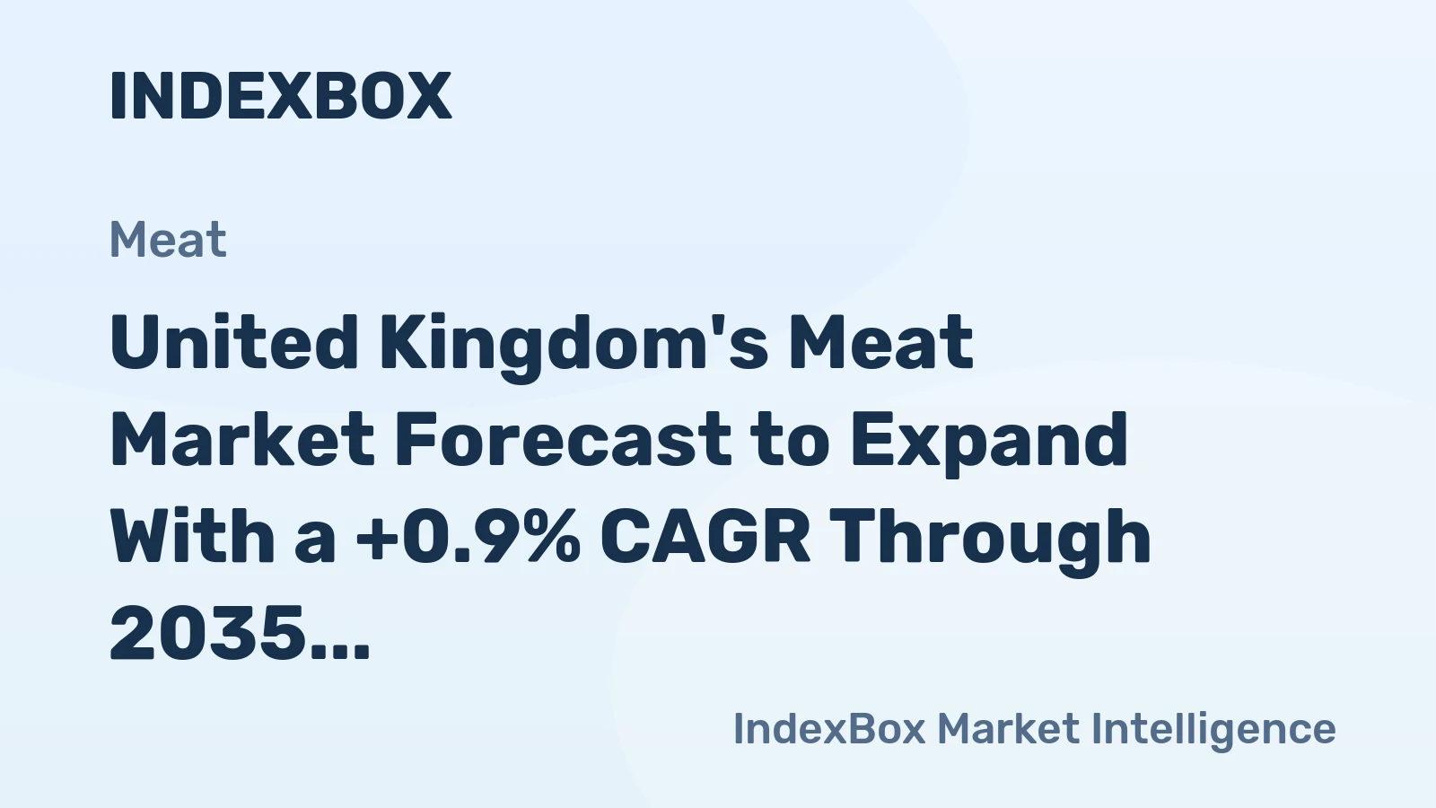 United Kingdom's Meat Market Forecast to Expand With a +0.9% CAGR Through 2035