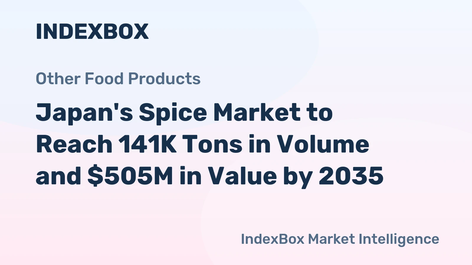 Japan's Spice Market to Reach 141K Tons in Volume and $505M in Value by 2035