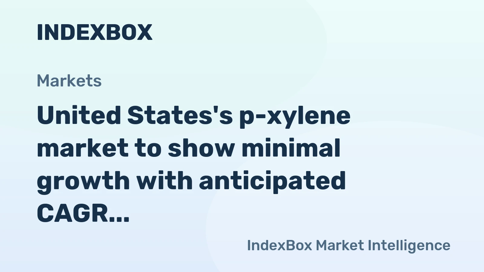 United States's p-xylene market to show minimal growth with anticipated CAGR of +0.1% from 2024 to 2035