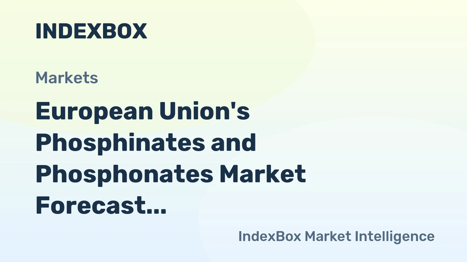 European Union's Phosphinates and Phosphonates Market Forecast for Steady Growth at 1.2% CAGR
