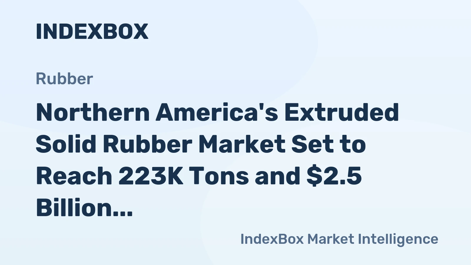 Northern America's Extruded Solid Rubber Market Set to Reach 223K Tons and $2.5 Billion