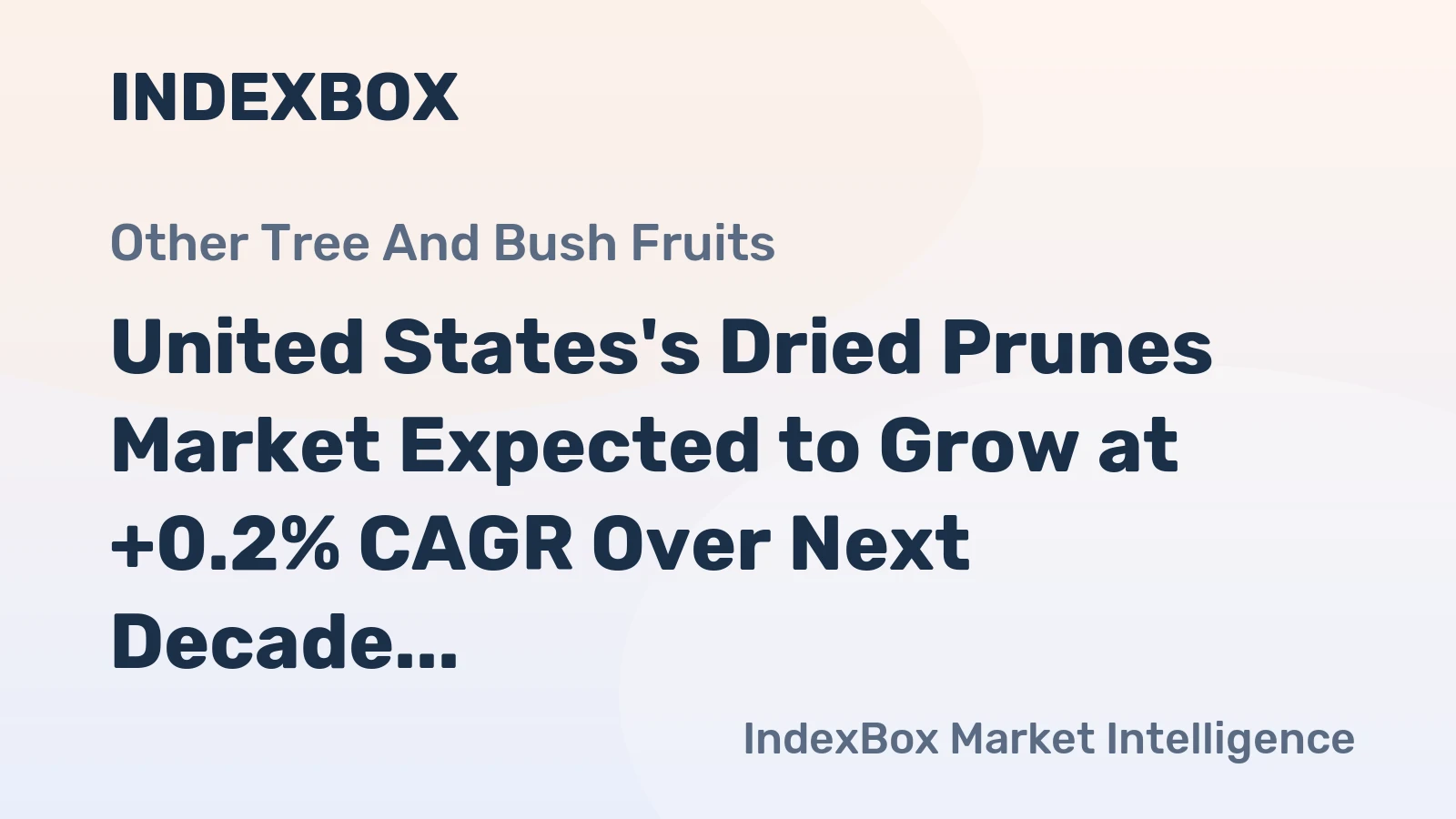 United States's Dried Prunes Market Expected to Grow at +0.2% CAGR Over Next Decade