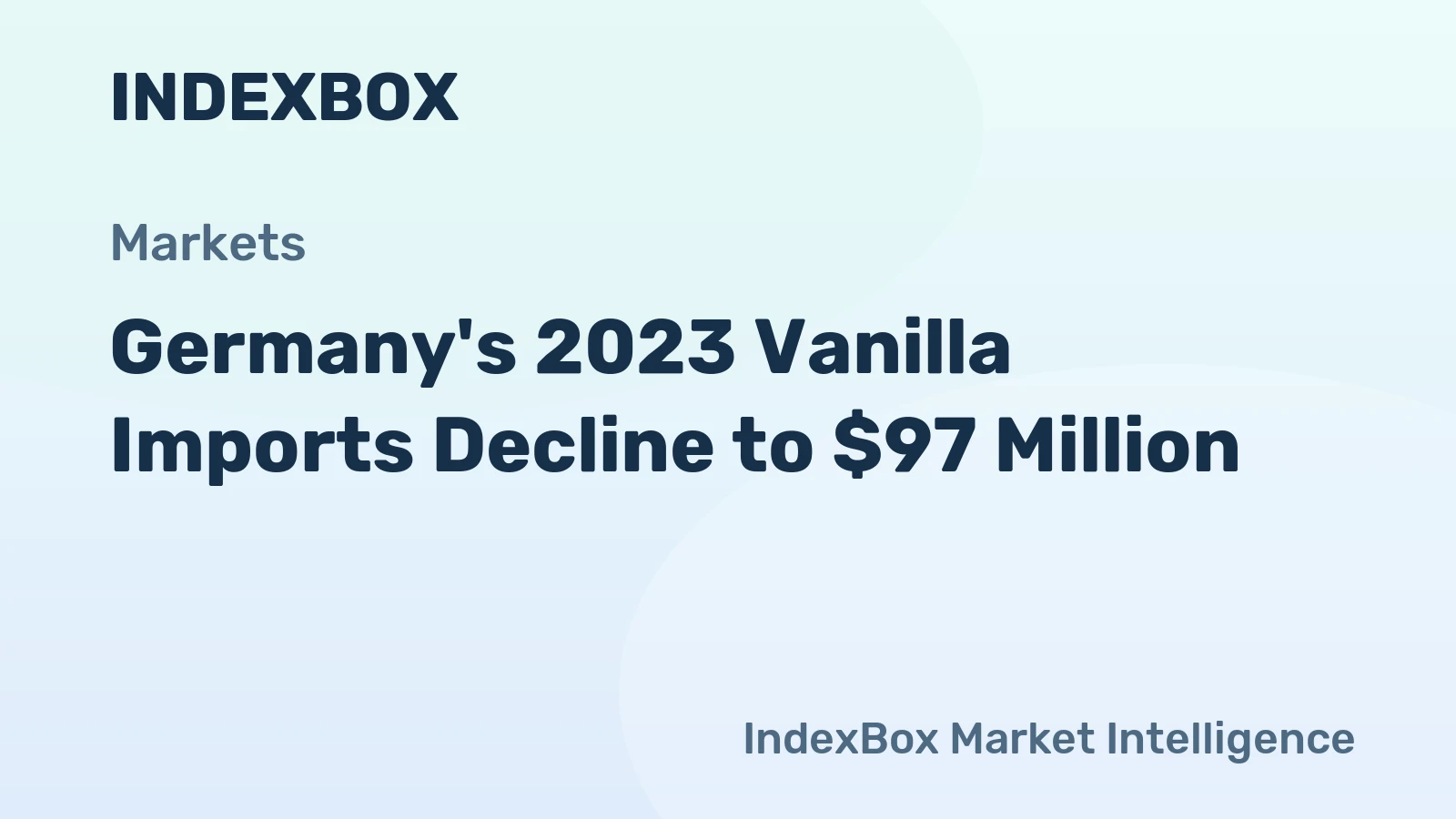 Germany's 2023 Vanilla Imports Decline to $97 Million