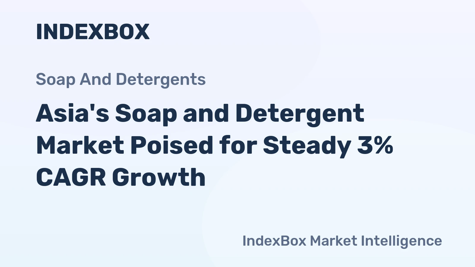 Asia's Soap and Detergent Market Poised for Steady 3% CAGR Growth