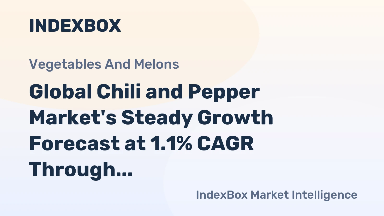 Global Chili and Pepper Market's Steady Growth Forecast at 1.1% CAGR Through 2035