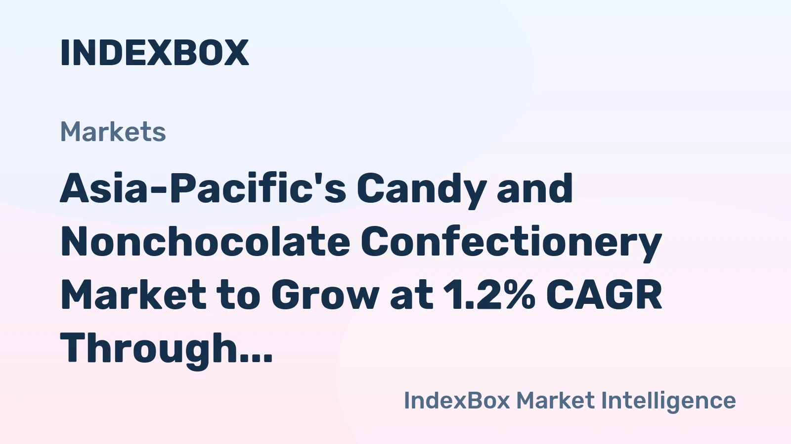Asia-Pacific's Candy and Nonchocolate Confectionery Market to Grow at 1.2% CAGR Through 2035