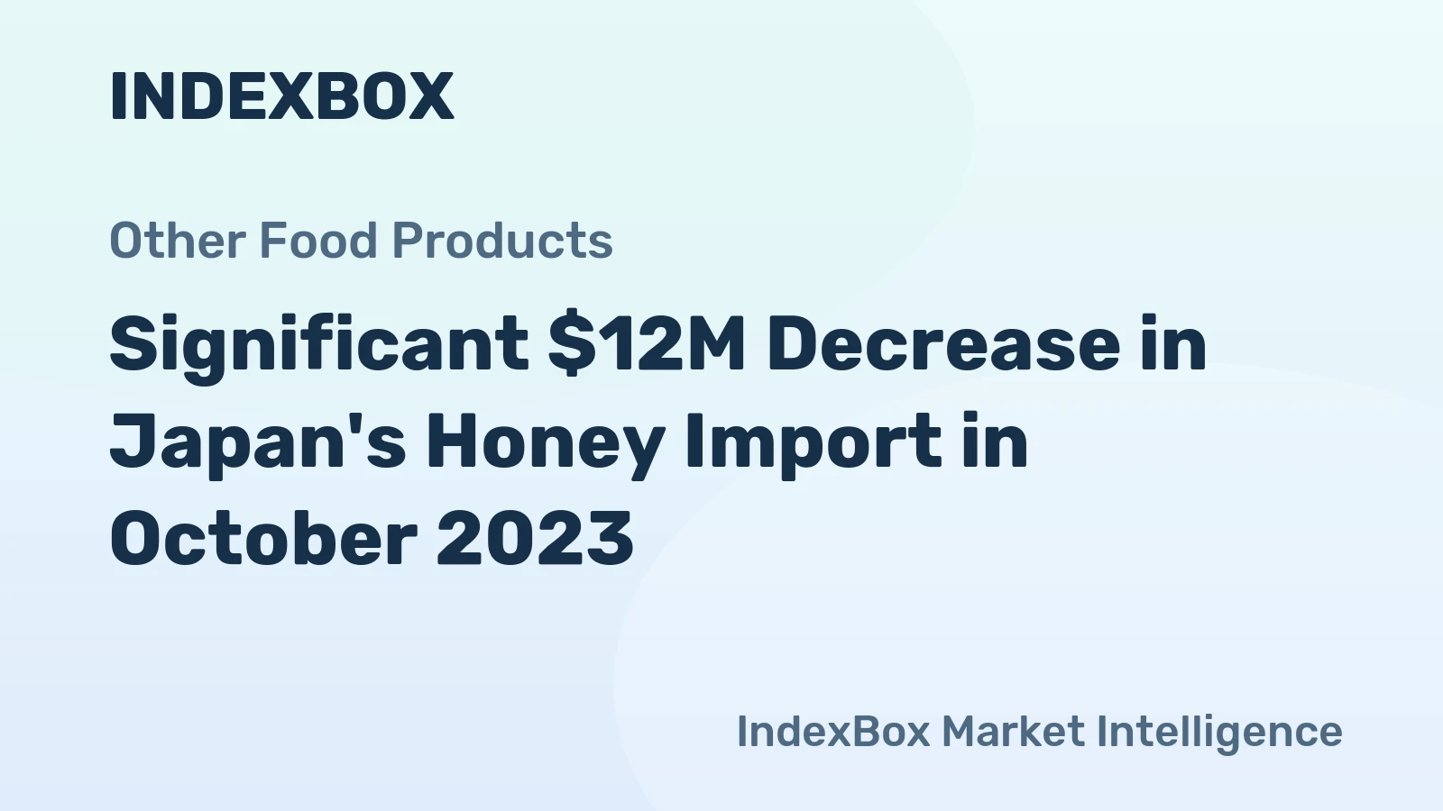 Significant $12M Decrease in Japan's Honey Import in October 2023