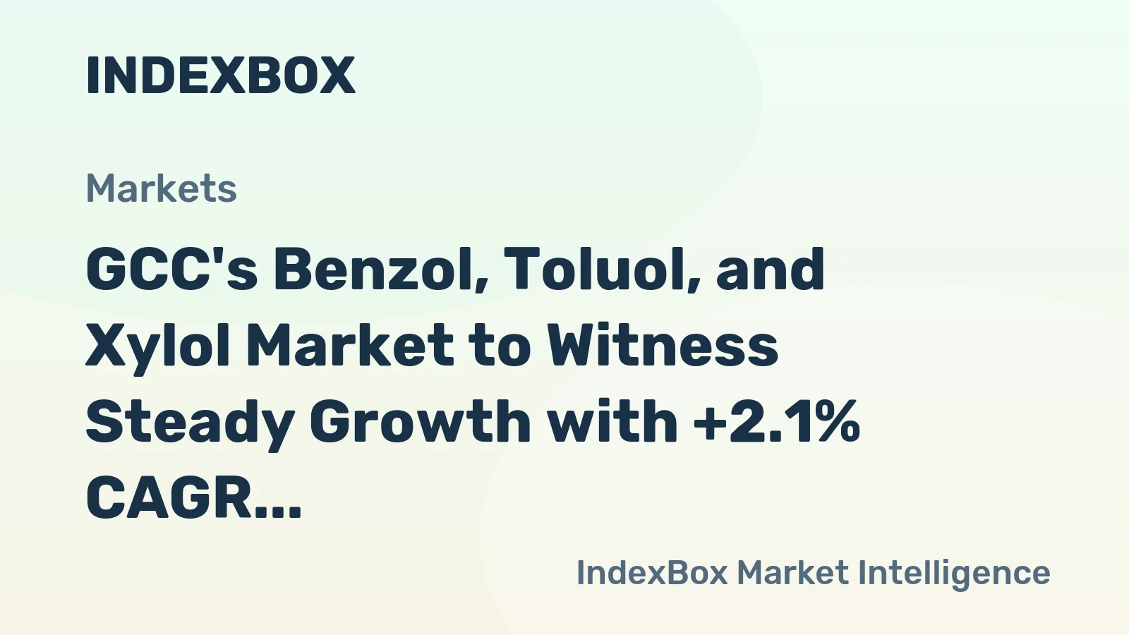GCC's Benzol, Toluol, and Xylol Market to Witness Steady Growth with +2.1% CAGR, Reaching $335M in 2035