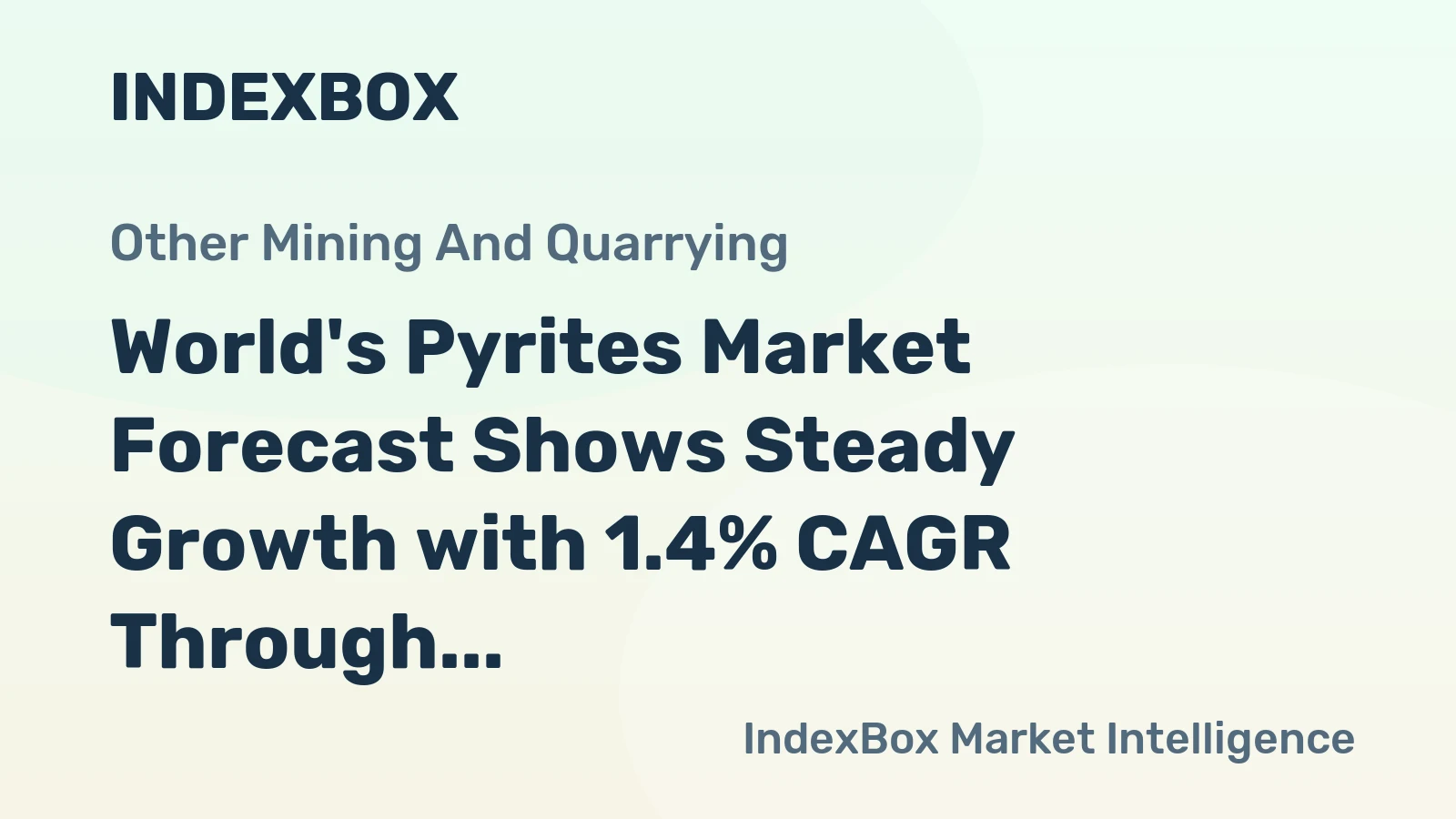 World's Pyrites Market Forecast Shows Steady Growth with 1.4% CAGR Through 2035