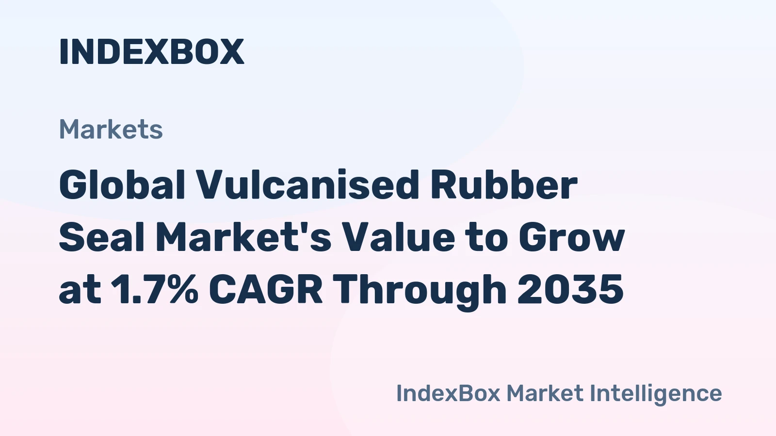 Global Vulcanised Rubber Seal Market's Value to Grow at 1.7% CAGR Through 2035