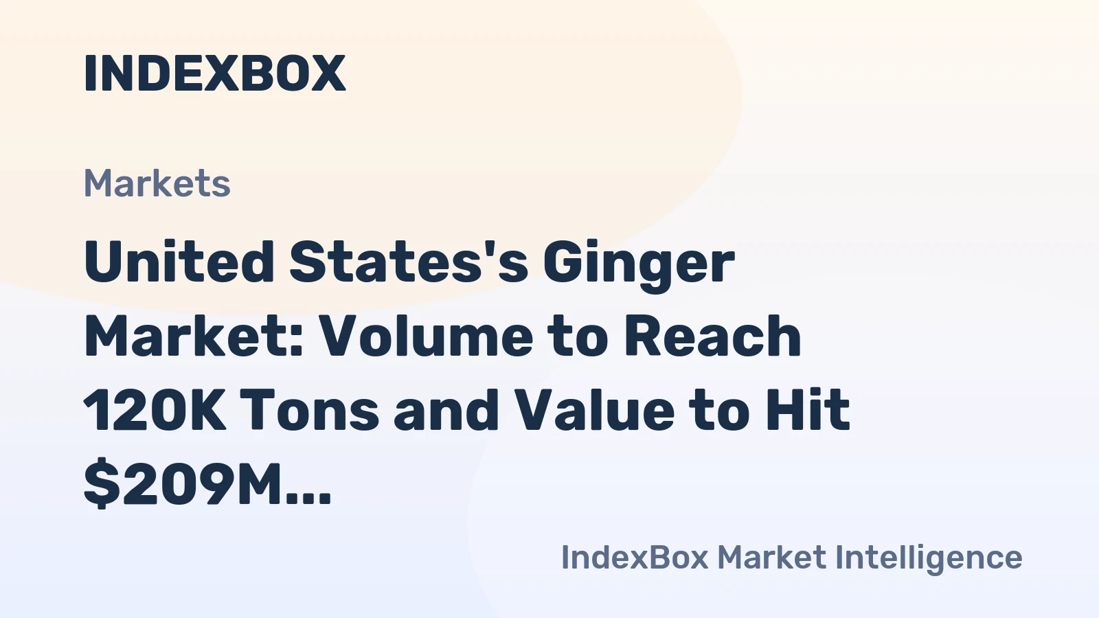 United States's Ginger Market: Volume to Reach 120K Tons and Value to Hit $209M by 2035
