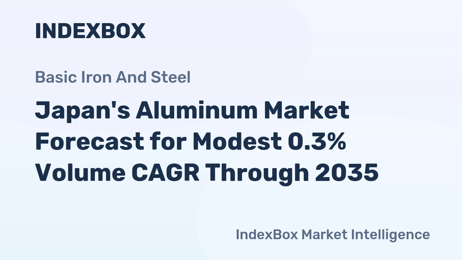 Japan's Aluminum Market Forecast for Modest 0.3% Volume CAGR Through 2035