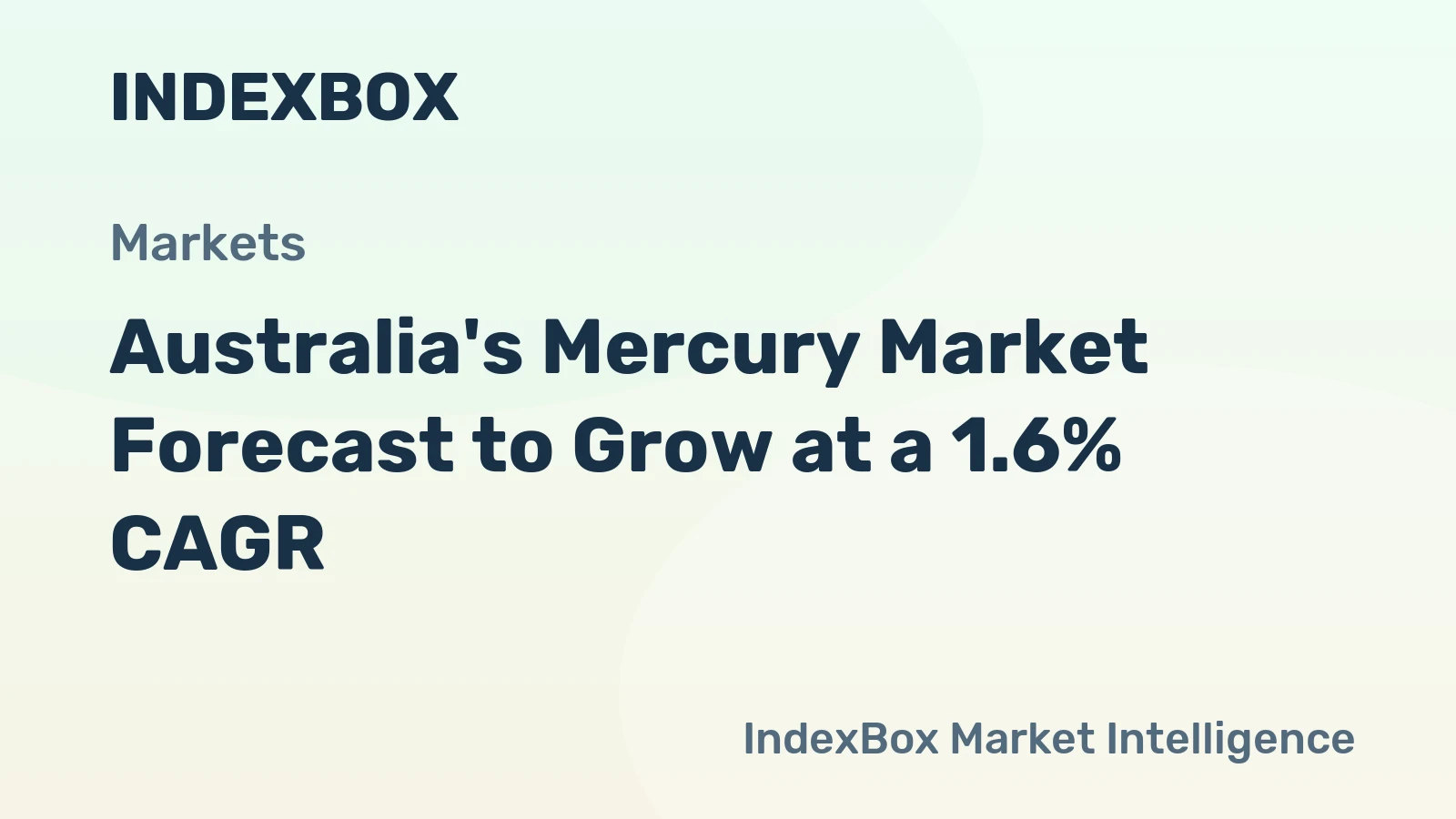 Australia's Mercury Market Forecast to Grow at a 1.6% CAGR
