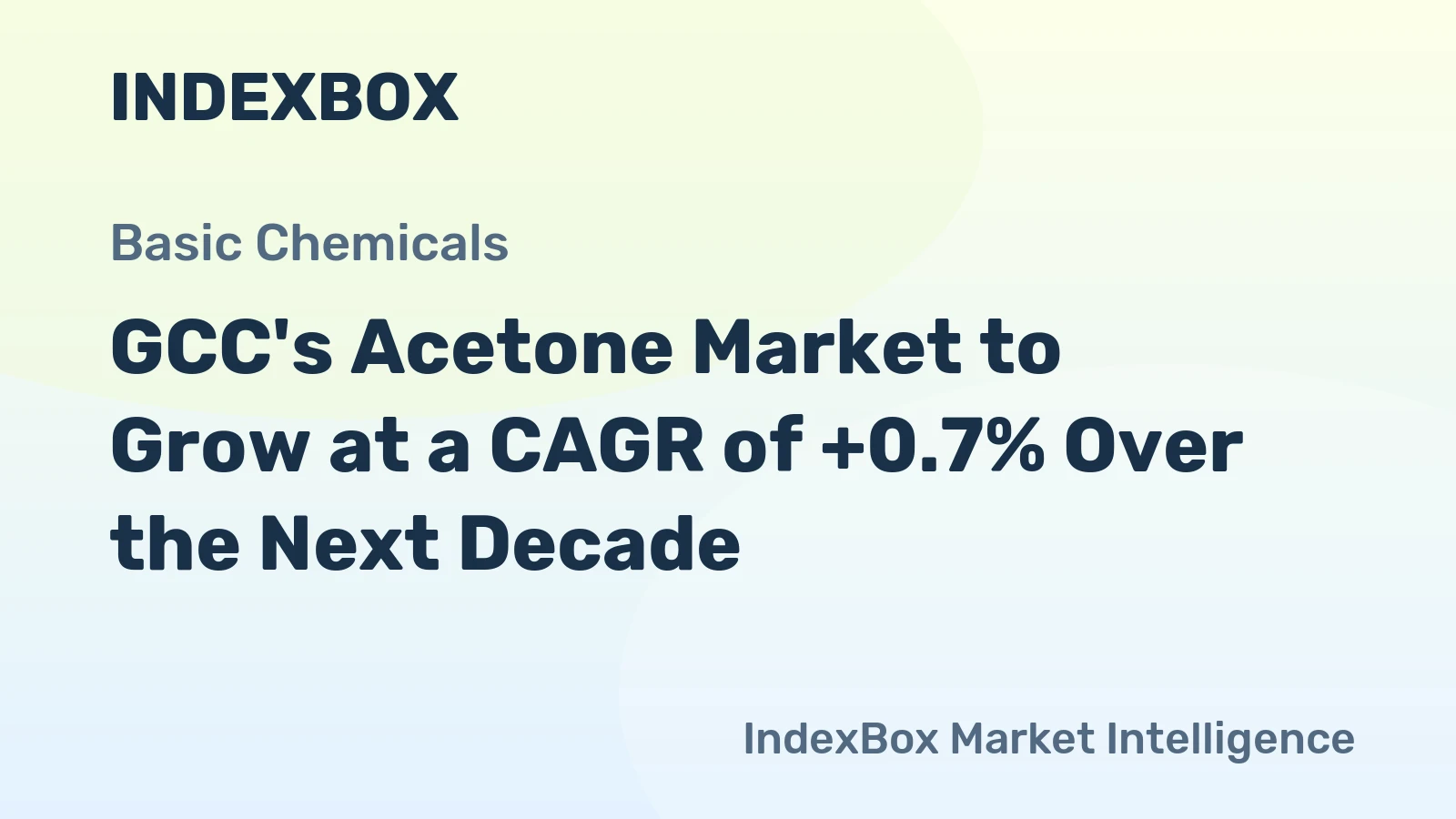 GCC's Acetone Market to Grow at a CAGR of +0.7% Over the Next Decade