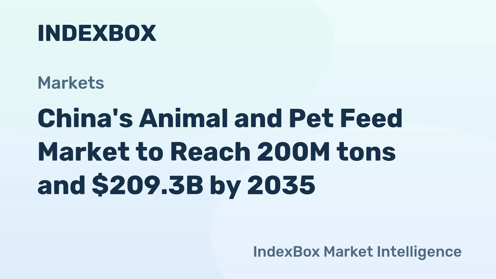 China's Animal and Pet Feed Market to Reach 200M tons and $209.3B by 2035