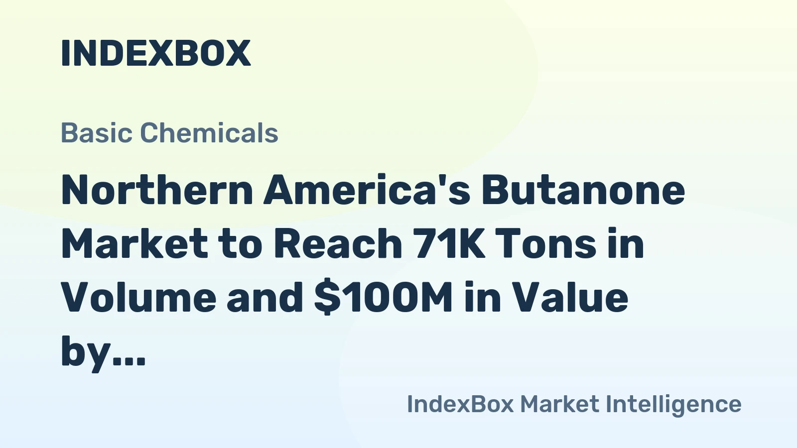 Northern America's Butanone Market to Reach 71K Tons in Volume and $100M in Value by 2035