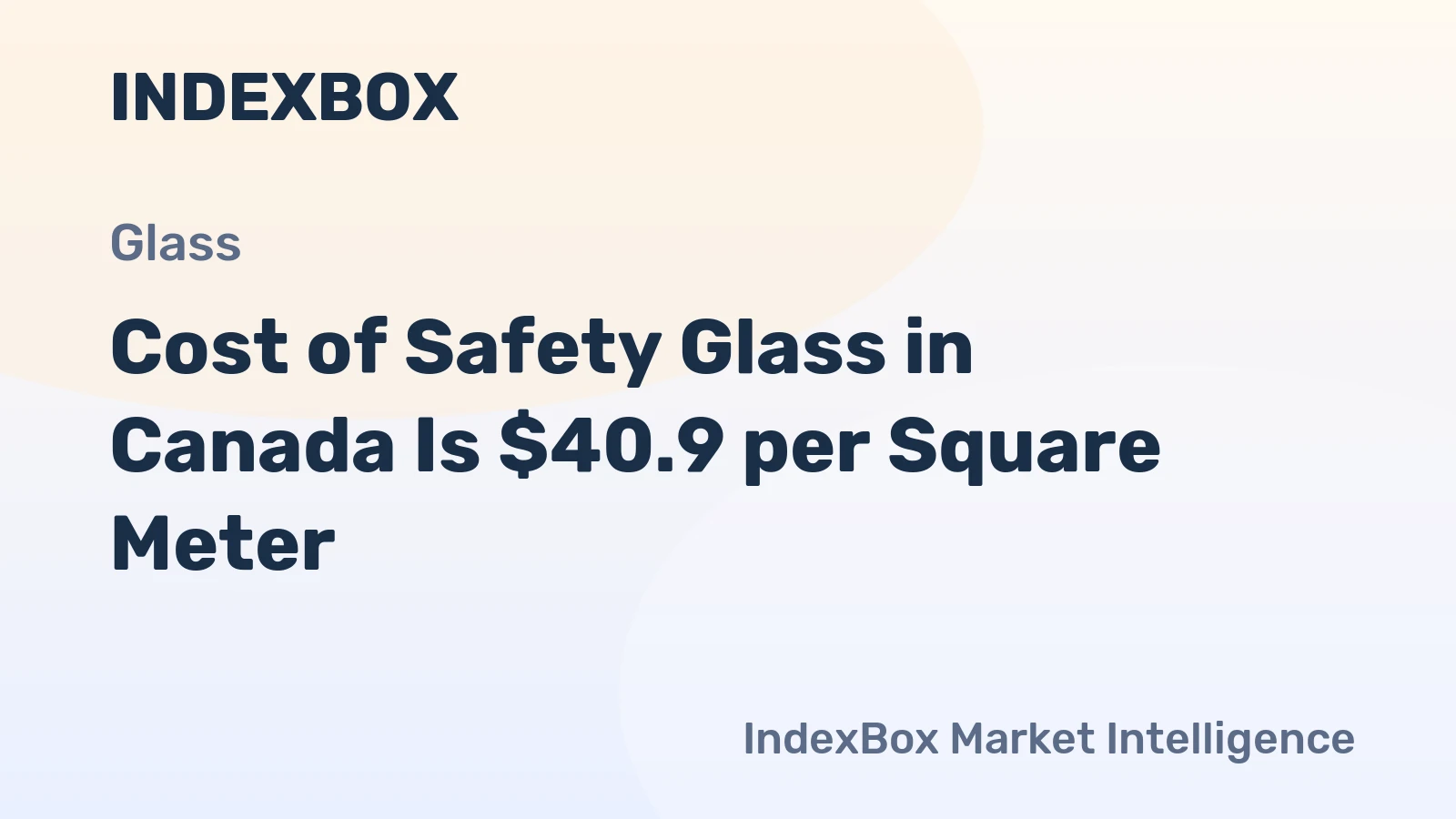 Cost of Safety Glass in Canada Is $40.9 per Square Meter.