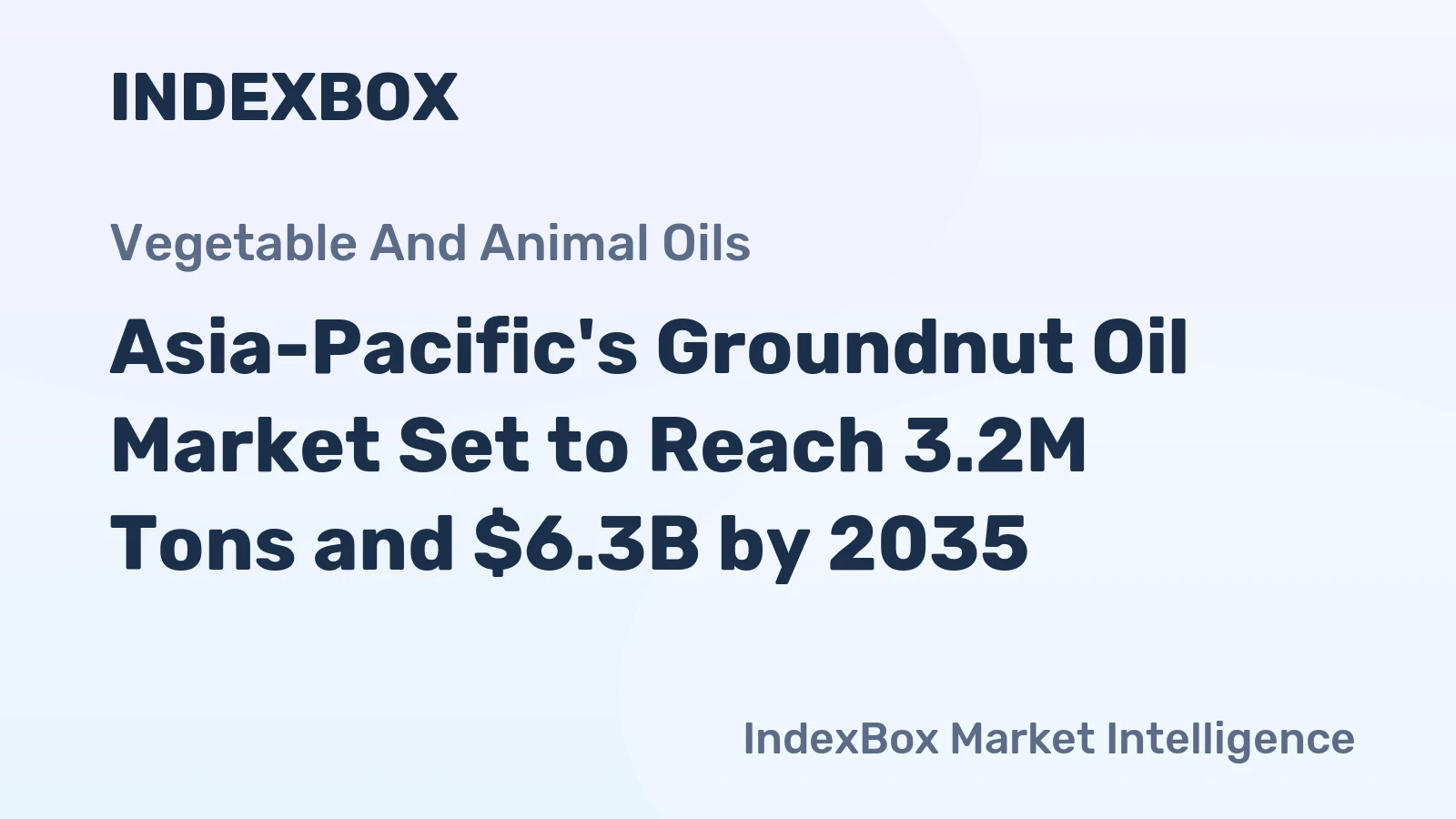 Asia-Pacific's Groundnut Oil Market Set to Reach 3.2M Tons and $6.3B by 2035