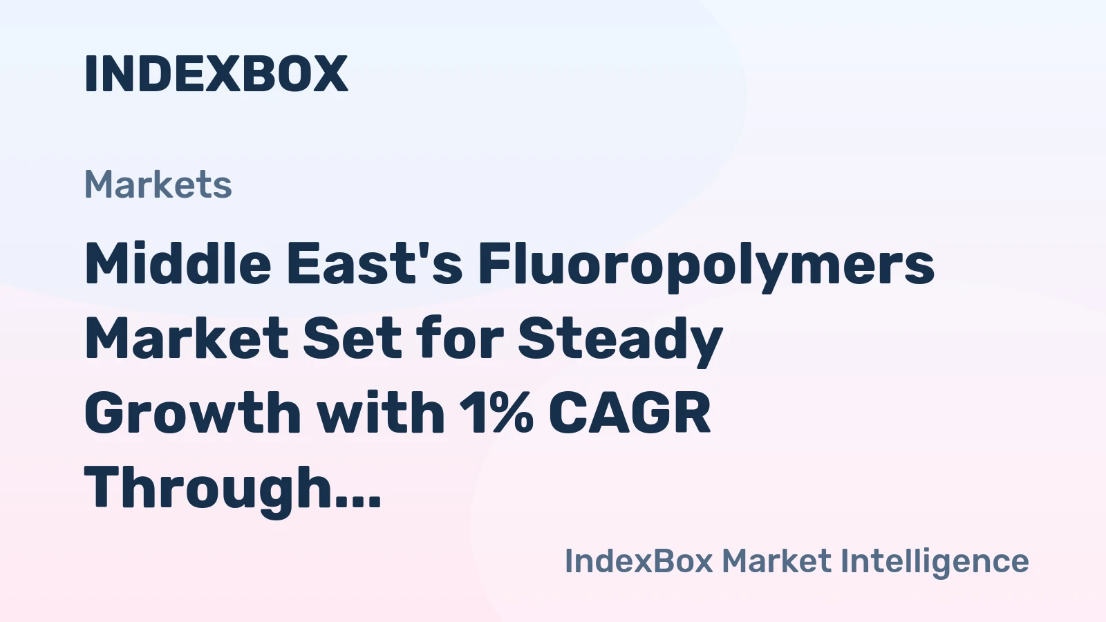 Middle East's Fluoropolymers Market Set for Steady Growth with 1% CAGR Through 2035
