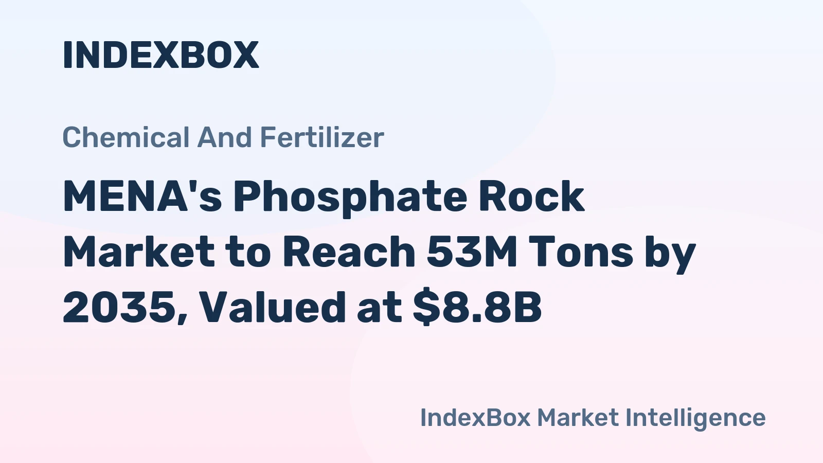 MENA's Phosphate Rock Market to Reach 53M Tons by 2035, Valued at $8.8B