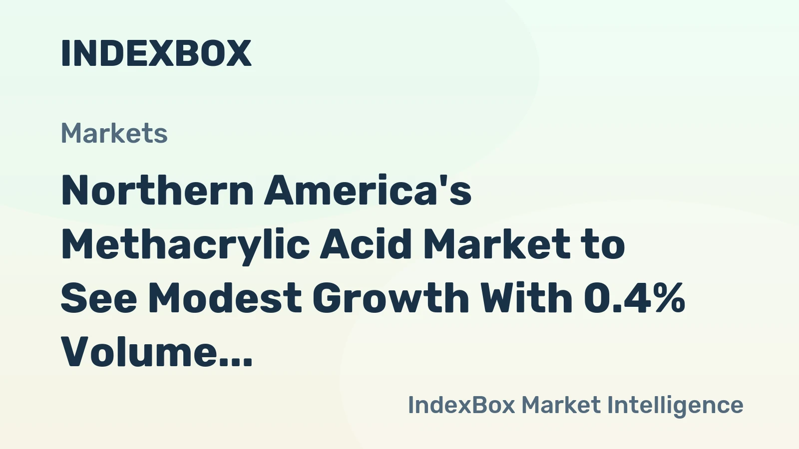 Northern America's Methacrylic Acid Market to See Modest Growth With 0.4% Volume CAGR Through 2035