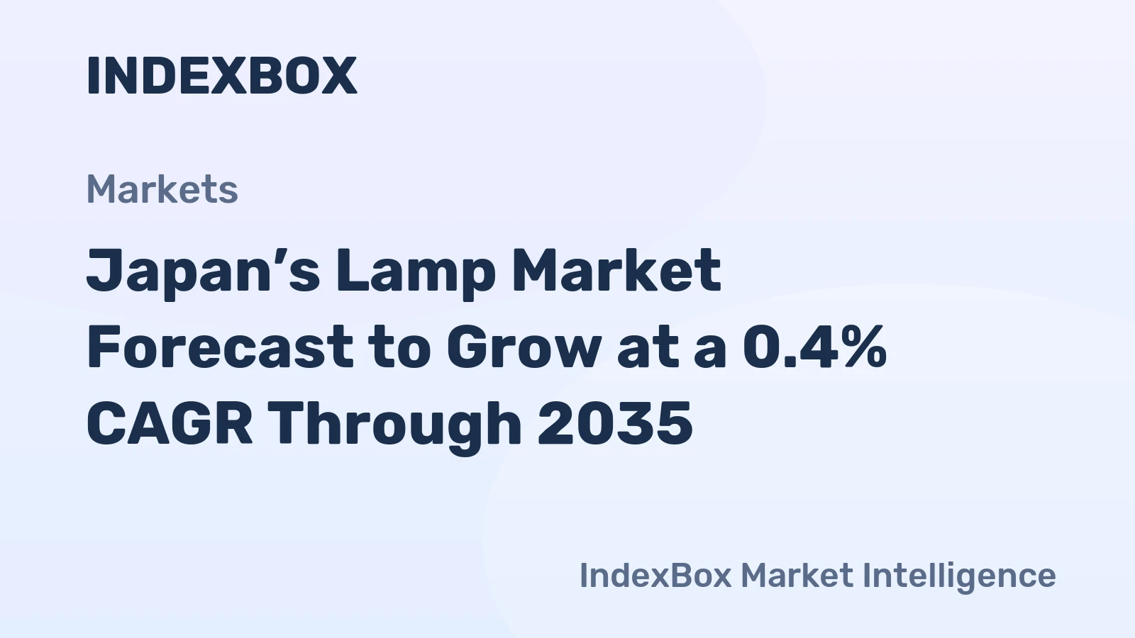 Japan’s Lamp Market Forecast to Grow at a 0.4% CAGR Through 2035