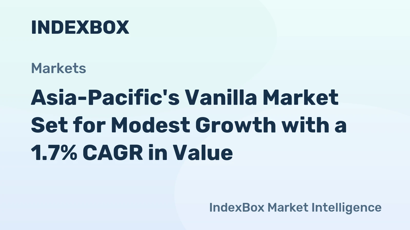 Asia-Pacific's Vanilla Market Set for Modest Growth with a 1.7% CAGR in Value