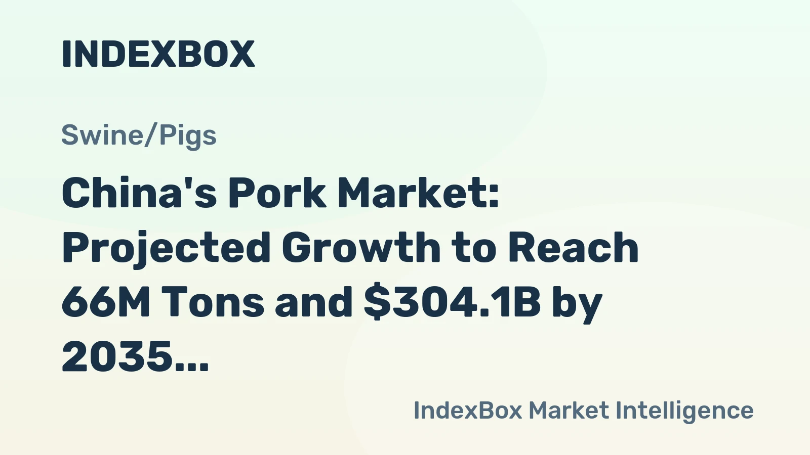 China's Pork Market: Projected Growth to Reach 66M Tons and $304.1B by 2035