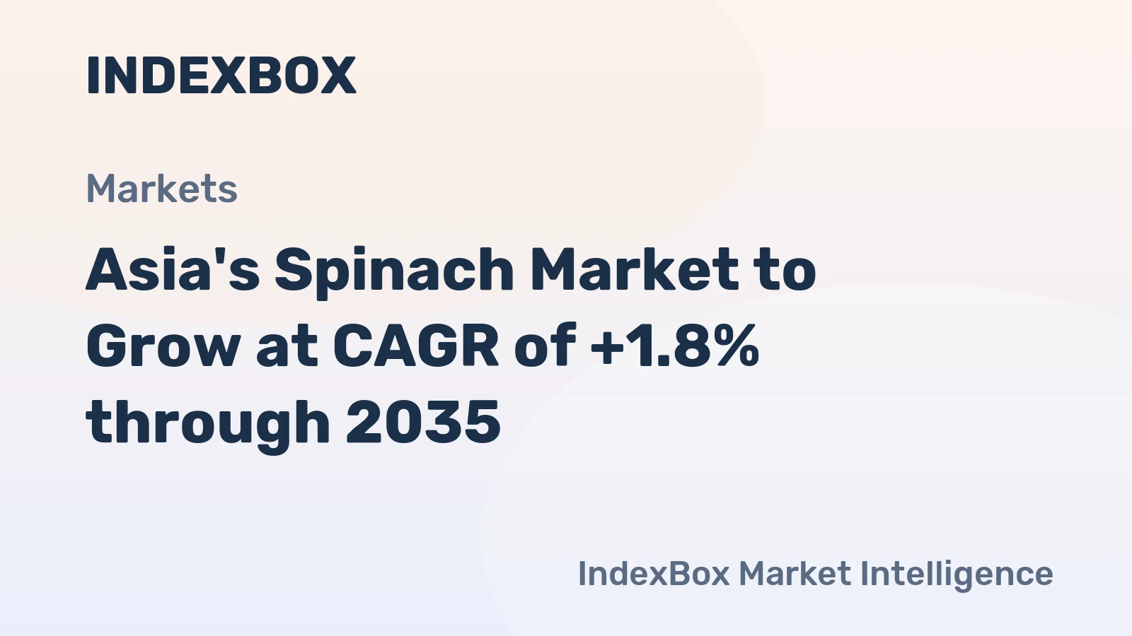 Asia's Spinach Market to Grow at CAGR of +1.8% through 2035